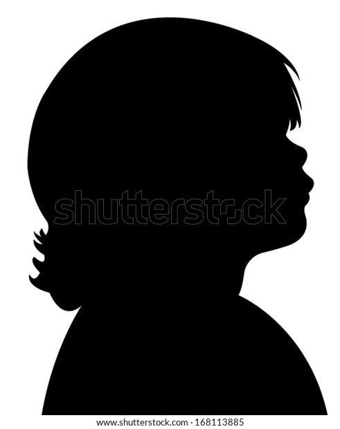 Child Head Silhouette Vector Stock Vector (Royalty Free) 168113885 ...