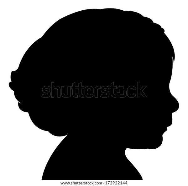 Child Head Silhouette Vector Stock Vector (Royalty Free) 172922144 ...