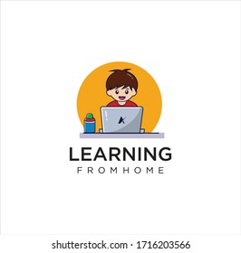 Child Home Learning Logo Design Online Stock Vector (Royalty Free ...