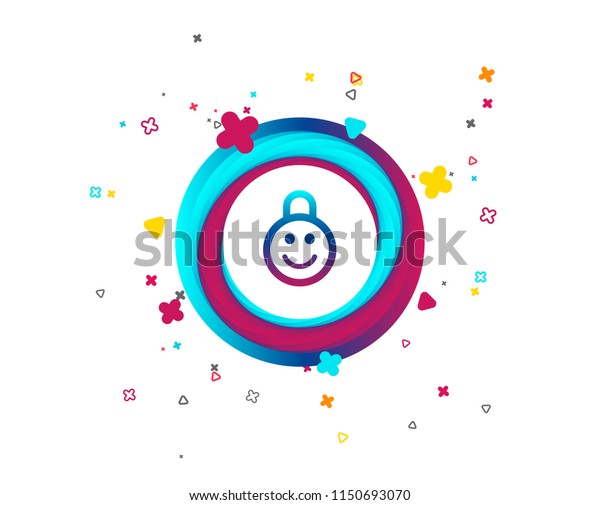 Child Lock Icon Locker Smile Symbol: vector de stock (libre de regalías ...