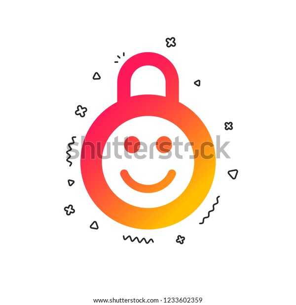 Child Lock Icon Locker Smile Symbol Stock Vector (Royalty Free ...