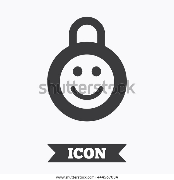 Child Lock Icon Locker Smile Symbol Stock Vector (Royalty Free) 444567034