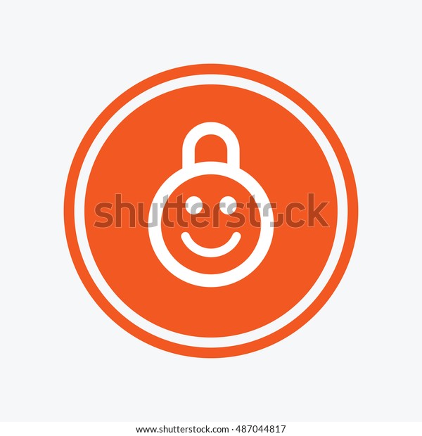 Child Lock Icon Locker Smile Symbol Stock Vector (Royalty Free ...
