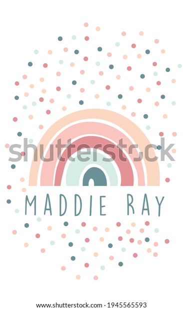 Child Name Wall Decor Room Design Stock Vector (Royalty Free ...