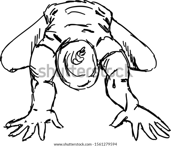 Child Pose Sketch Illustration Vector On 库存矢量图（免版税）1561279594 ...