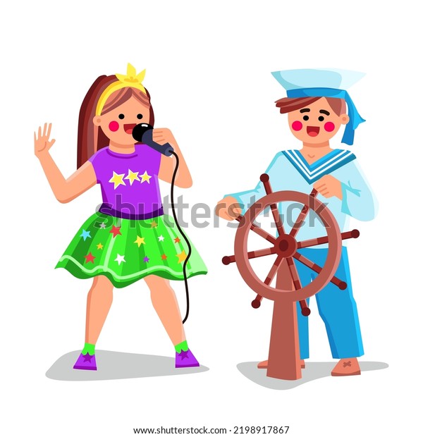 Child Profession Vector Children Kid Girl Stock Vector (Royalty Free ...