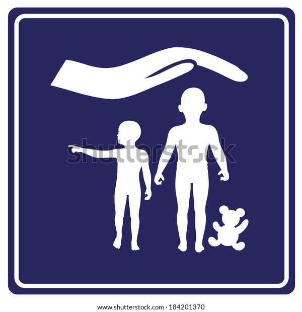 Child Protection Concept Sign Propagating Special Stock Vector (Royalty ...
