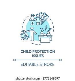 Child Protection Issues Concept Icon Kids Stock Vector (Royalty Free ...