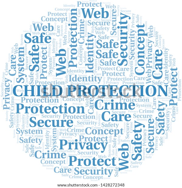 Child Protection Word Cloud Wordcloud Made Stock Vector (Royalty Free ...