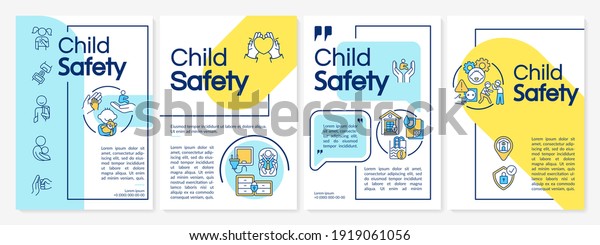 Child Safety Creative Brochure Template Kids Stock Vector (Royalty Free ...