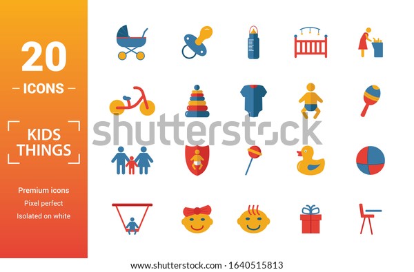 Child Staff Icon Set Include Creative Stock Vector (Royalty Free ...