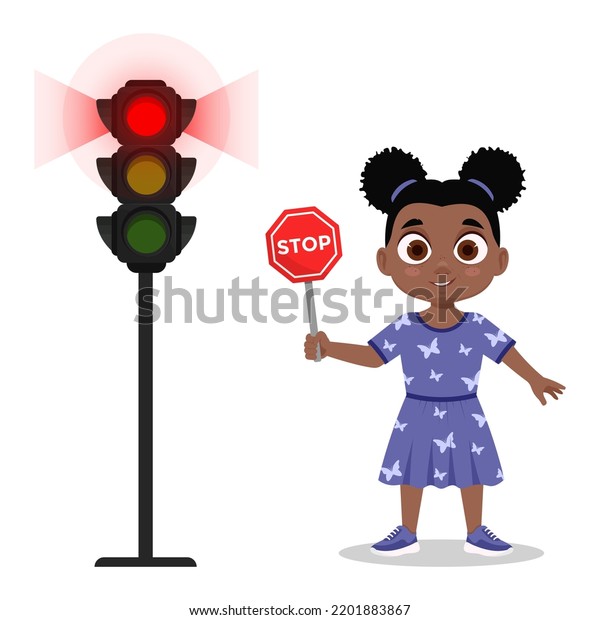 Child Stop Sign Traffic Light Shows: เวกเตอร์สต็อก (ปลอดค่าลิขสิทธิ์ ...