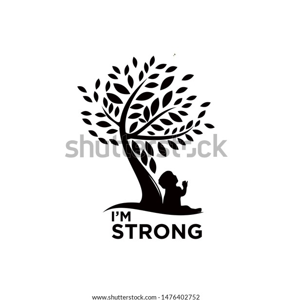 Child Strong Simple Logo Design Stock Vector (Royalty Free) 1476402752 ...