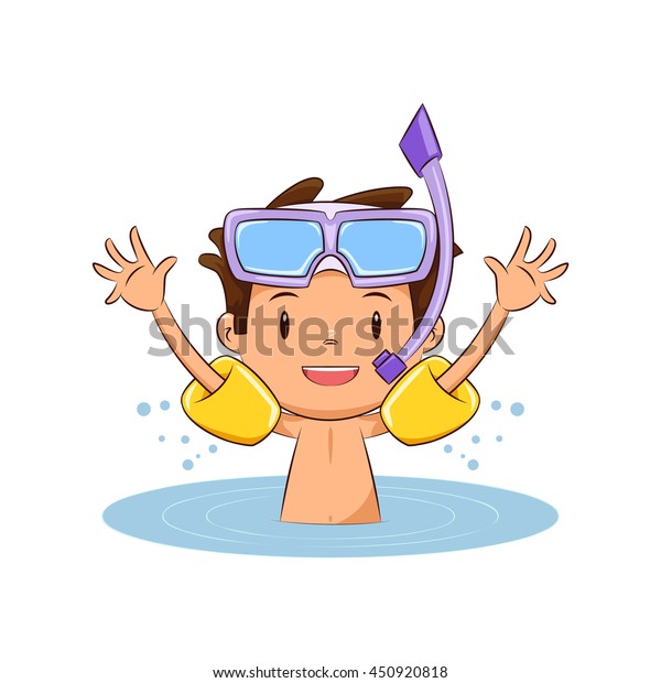 Child Swimming Inflatable Armbands Vector Illustration Stock Vector ...