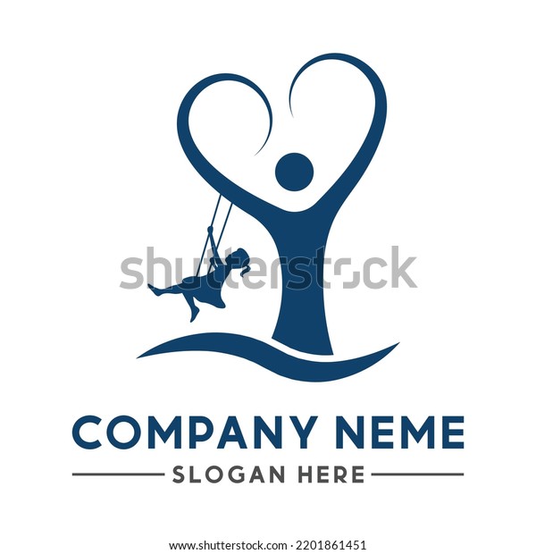 Child Tree Swing Logo Design Stock Vector (Royalty Free) 2201861451 ...