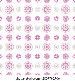 Childish Graphics Seamless Rainbow Colored Circle Stock Vector (Royalty ...