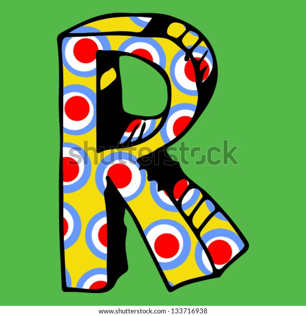 Childlike Crazy Abc Hand Drawn Letter Stock Vector (Royalty Free ...