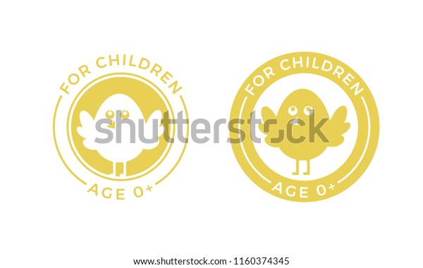Children Age Label Cartoon Chick 0 Stock Vector (Royalty Free ...