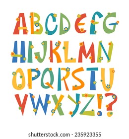 Festival Letter Set Colorful Playful Font Stock Vector (Royalty Free ...