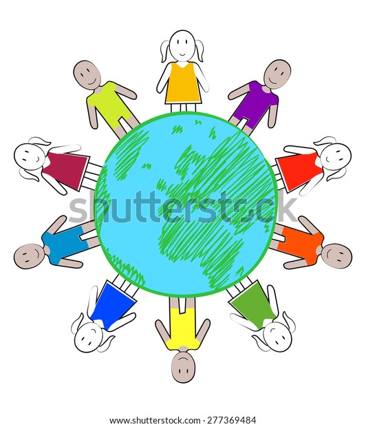 Children Around Earth Stock Vector (Royalty Free) 277369484 | Shutterstock