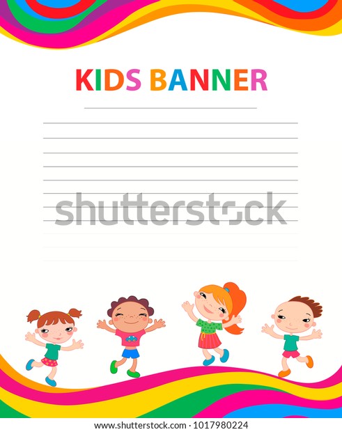 Children Banner Template Stock Vector (Royalty Free) 1017980224 ...