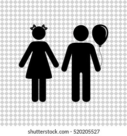 Children Black Vector Icon Stock Vector (Royalty Free) 520205527 ...