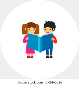 Children Book Icon Stock Vector (Royalty Free) 572465326 | Shutterstock