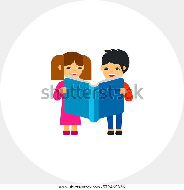Children Book Icon Stock Vector (Royalty Free) 572465326 | Shutterstock