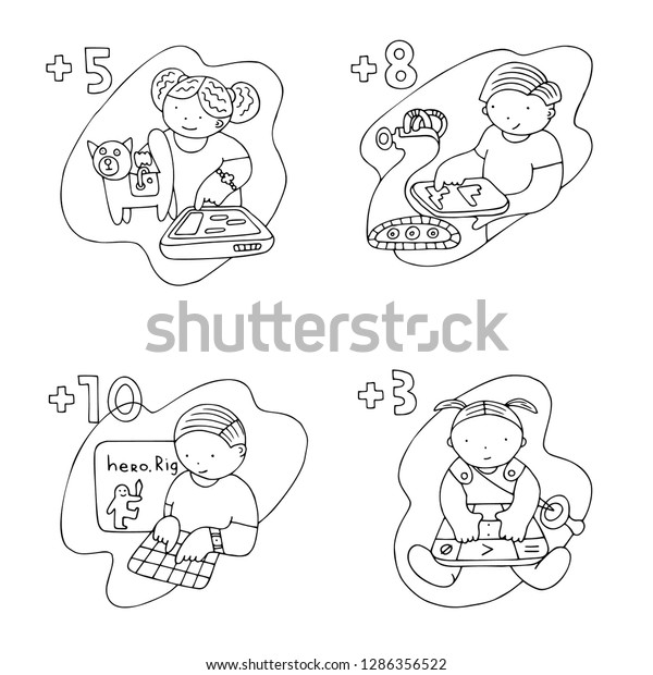 Children Coding Illustration Coding Kids Articles Stock Vector (Royalty ...