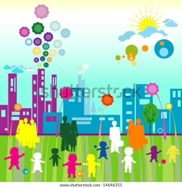 Children Community Stock Vector (Royalty Free) 14646355 | Shutterstock