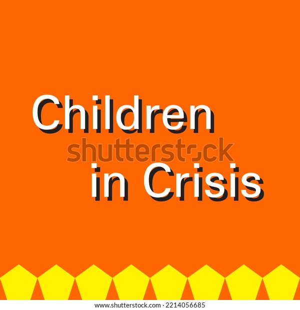 Children Crisis Text Design Vector Business Stock Vector (Royalty Free ...