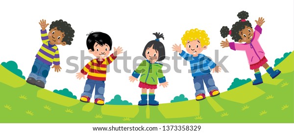 Children Design Template Kids Background Stock Vector (Royalty Free ...