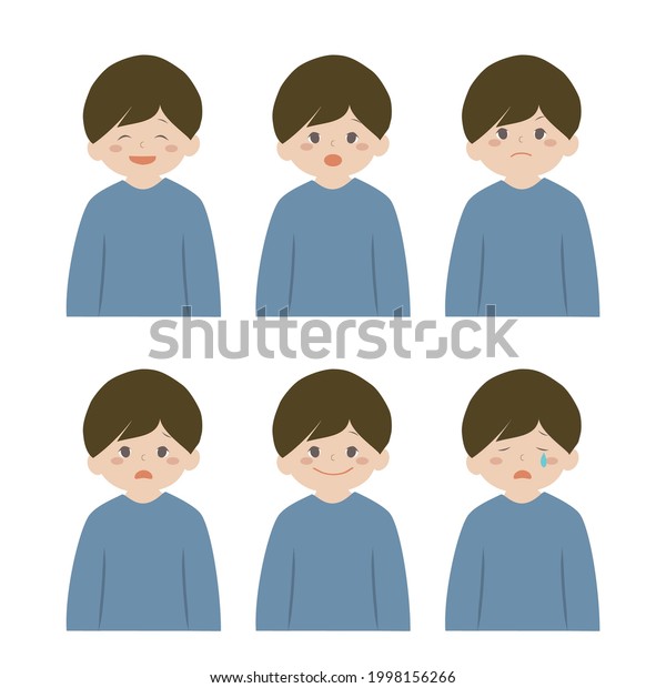 Children Different Facial Expressions Stock Vector (Royalty Free ...