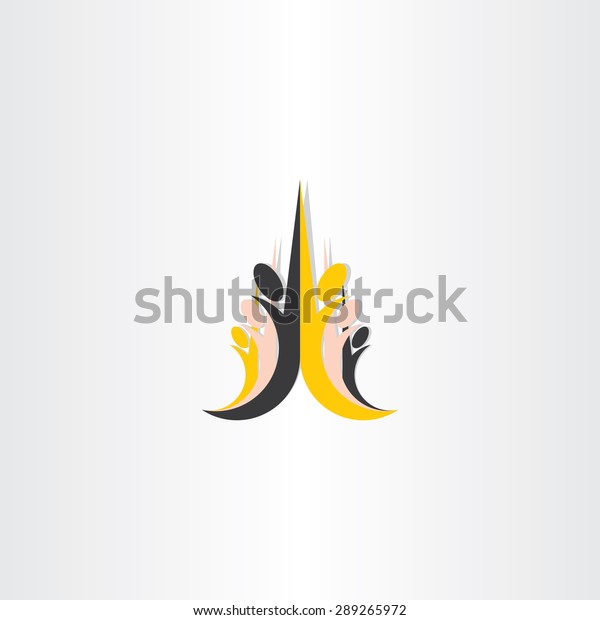 Children Different Races Icon Design Stock Vector (Royalty Free ...