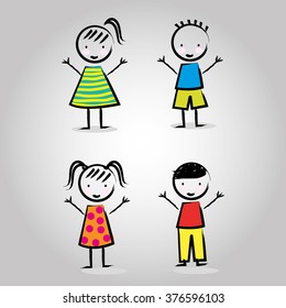 Children Drawing Design 库存矢量图（免版税）376596103 | Shutterstock