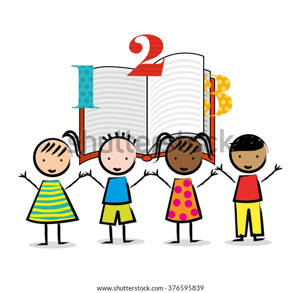 Children Drawing Design 스톡 벡터(로열티 프리) 376595839 | Shutterstock