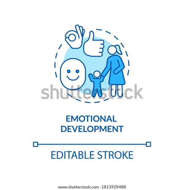 Children Emotional Development Concept Icon Toddler Stock Vector ...
