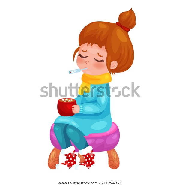 Children Get Sick Child Has High Stock Vector (Royalty Free) 507994321 ...