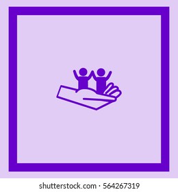 Children Hand Icon Stock Vector (Royalty Free) 555397309