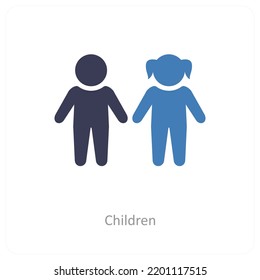 Children Kids Icon Icon Concept Stock Vector (Royalty Free) 2201117515 ...