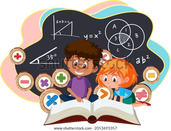 Children Learning Math Math Symbol Icon Stock Vector (Royalty Free ...