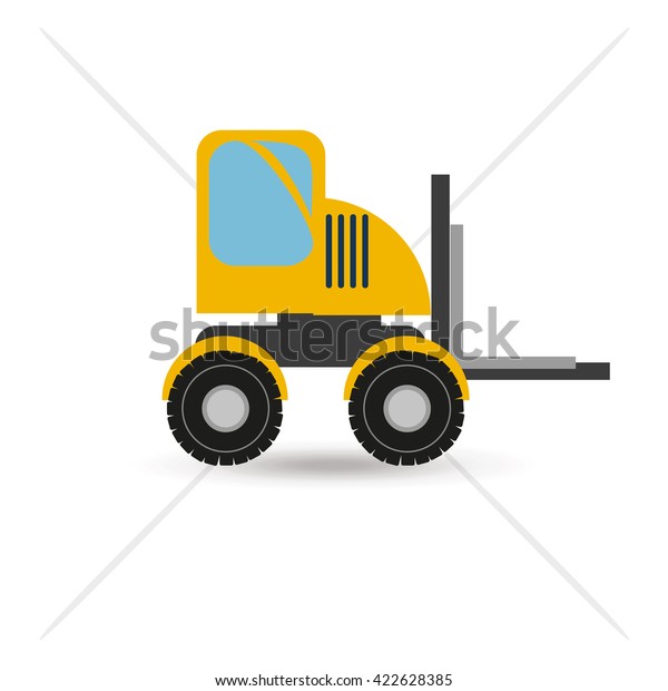 Children Machinery Construction Vector Color Backdrop Stock Vector ...