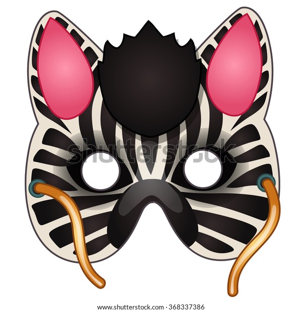 Children Mask Zebra Vector Stock Vector (Royalty Free) 368337386 ...