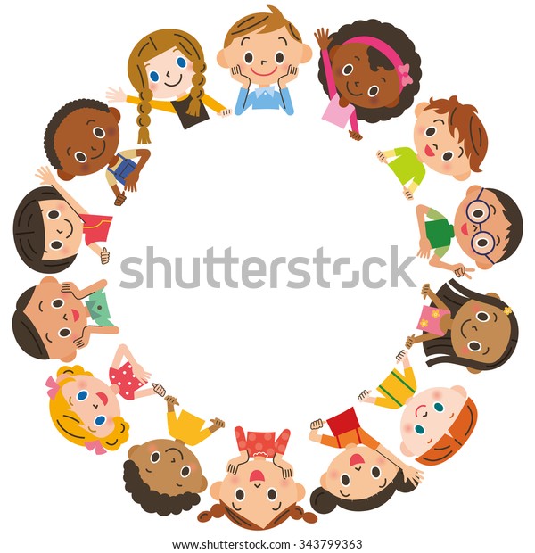 Children Meeting 스톡 벡터(로열티 프리) 343799363