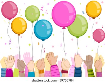 Children Party Hands Vector Stock Vector (Royalty Free) 39753784 ...