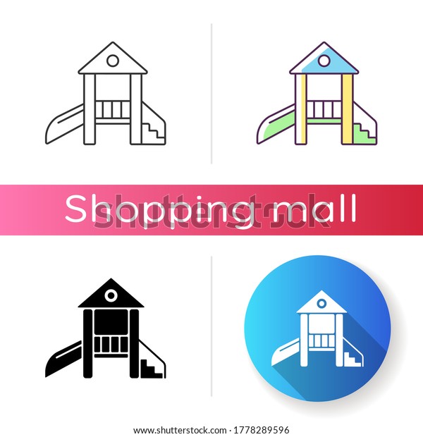 Children Play Area Icon Playground Slide Stock Vector (Royalty Free ...
