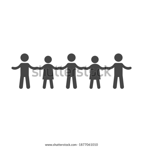 Children Playing Together Icon Black White Stock Vector (Royalty Free ...