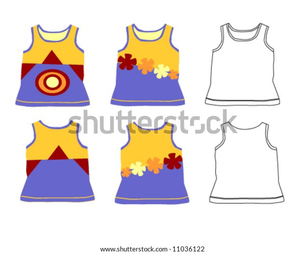 Children Shirt Sample Template Stock Vector (Royalty Free) 11036122 ...