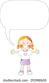 Children Talk Blank Speech Bubble Stock Vector (Royalty Free) 292980626 ...
