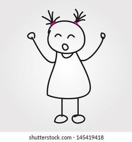 Children Vector Hand Drawn Stock Vector (Royalty Free) 145419418 ...